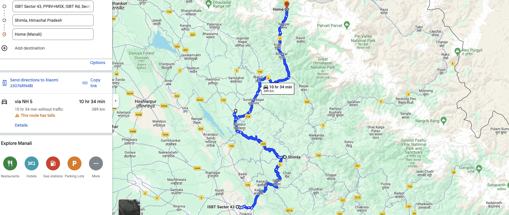 Shimla Manali tour package from Chandigarh